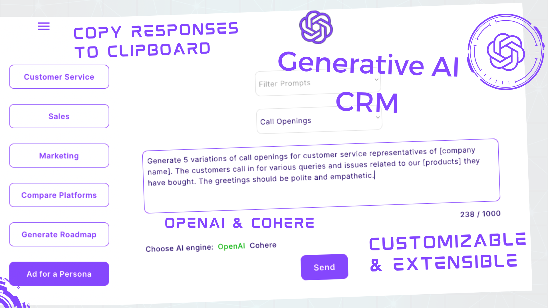 Generative AI CRM Template | Bubble